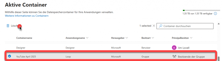 Loop-Arbeitsbereich von Project Manager Agent kann nicht gelöscht ...