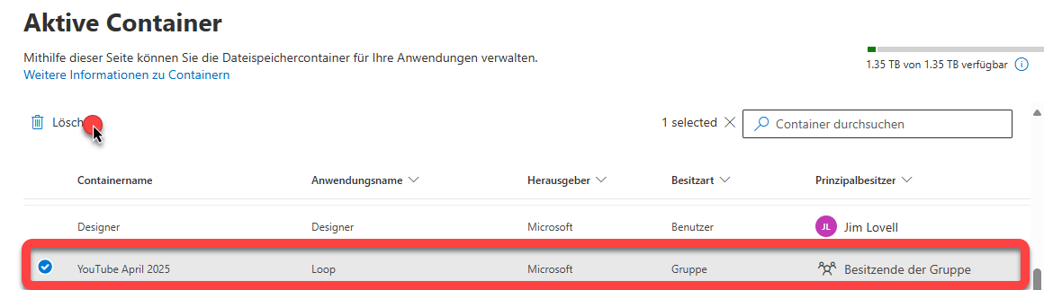 Loop-Arbeitsbereich von Project Manager Agent kann nicht gelöscht ...